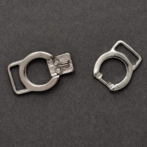 2 SETS Silver Metal Buckle Closure, Metal Chain, Metal Connector, Shoe ...