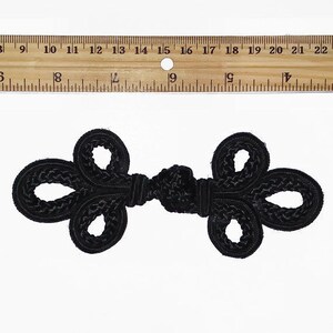 2 Sets Vintage Fabric Frogs Closure Button, 5-1/2w X 2-1/4h, Black, Red ...