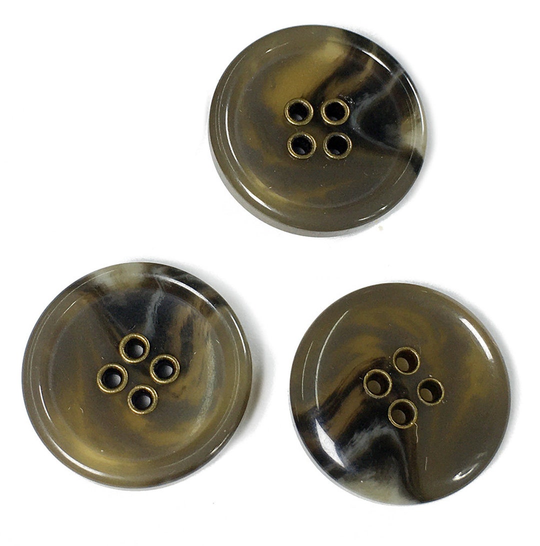Polyester 4-hole Blazer Button With Metal Eyelet Holes by 3-pcs, 18mm ...