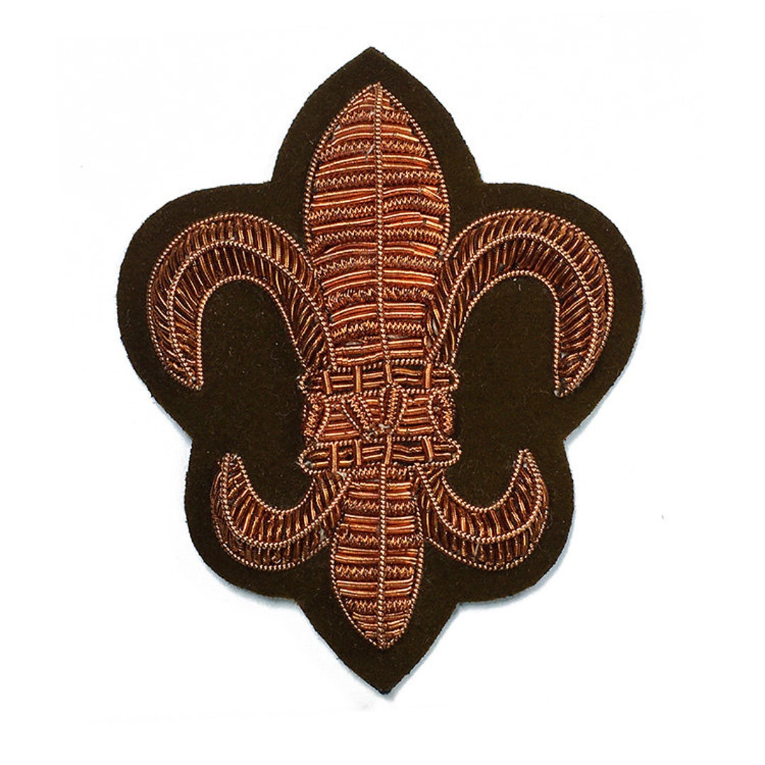 Bullion Wire Crest Embroidered Badge Applique by 1 Pc, 3h X 2-3/8w, SP ...