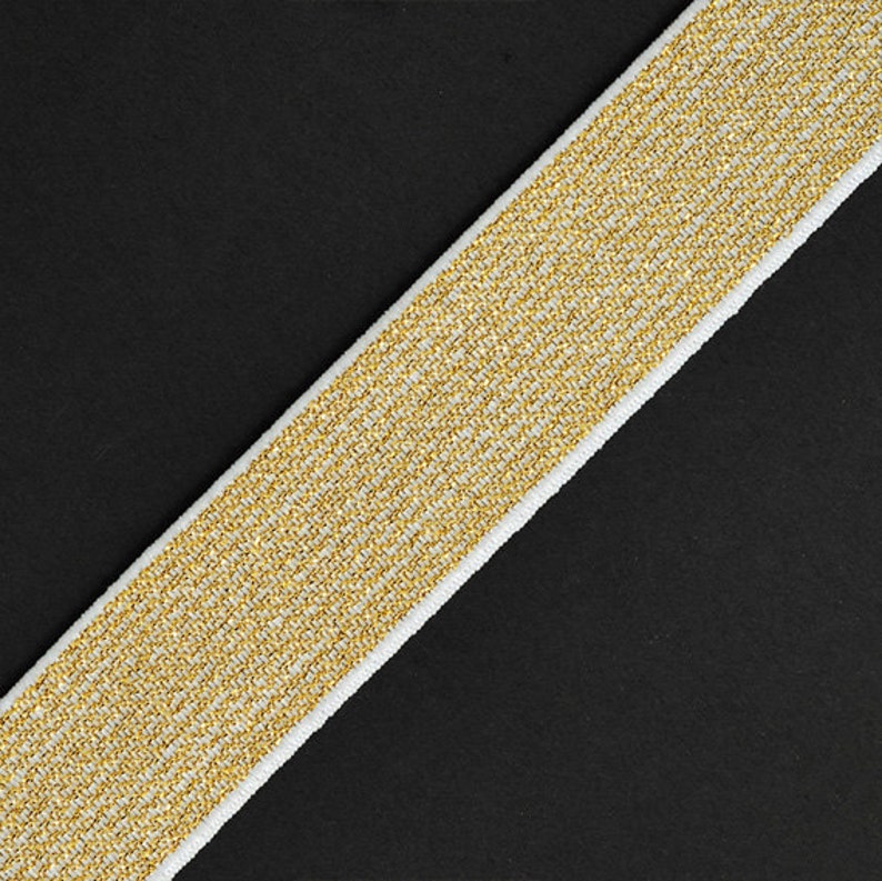 25mm Metallic Elastic Stretch Band Ribbon Trim by 1-yard - Etsy