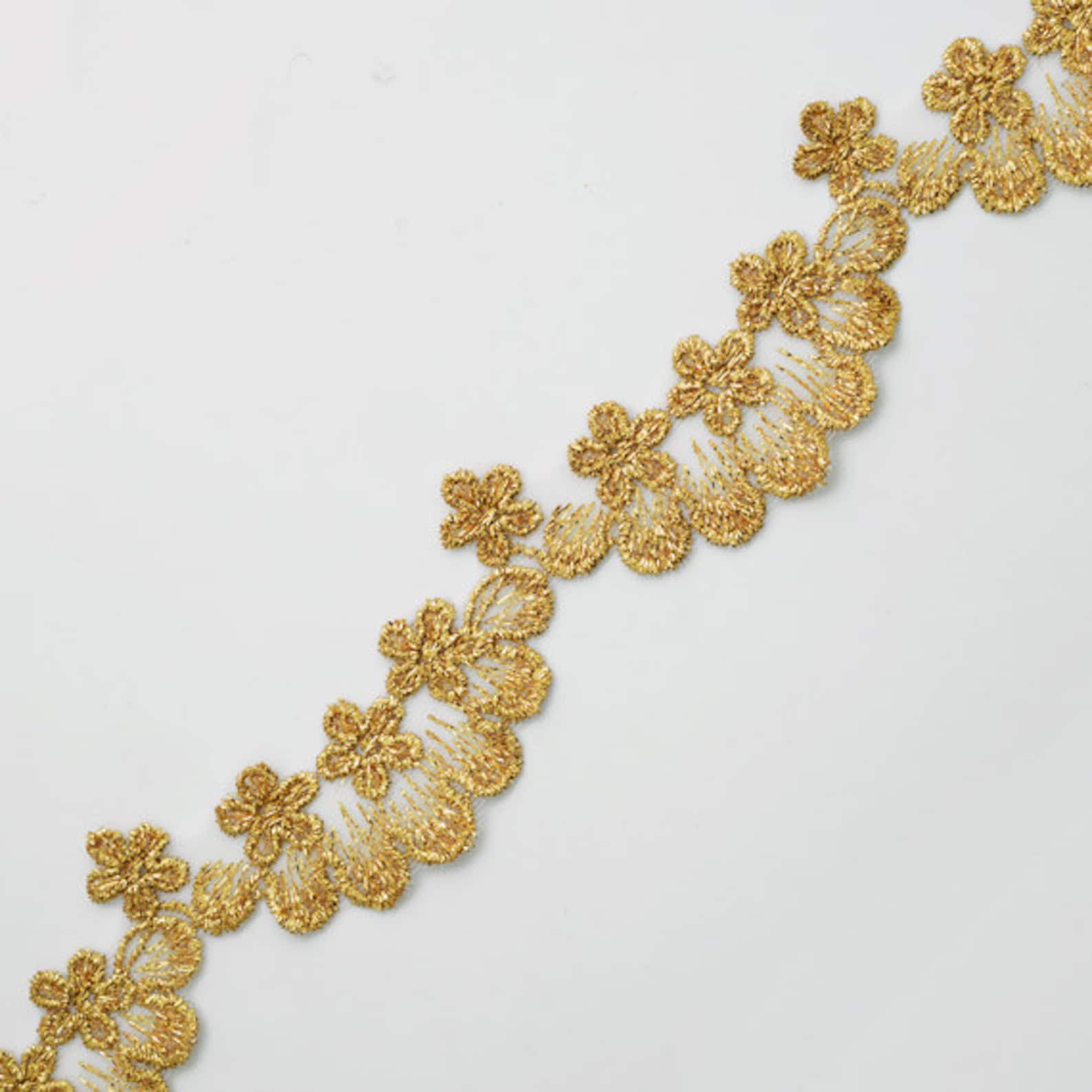 Metallic GOLD Lace Trim for Bridal Costume or Jewelry Crafts - Etsy