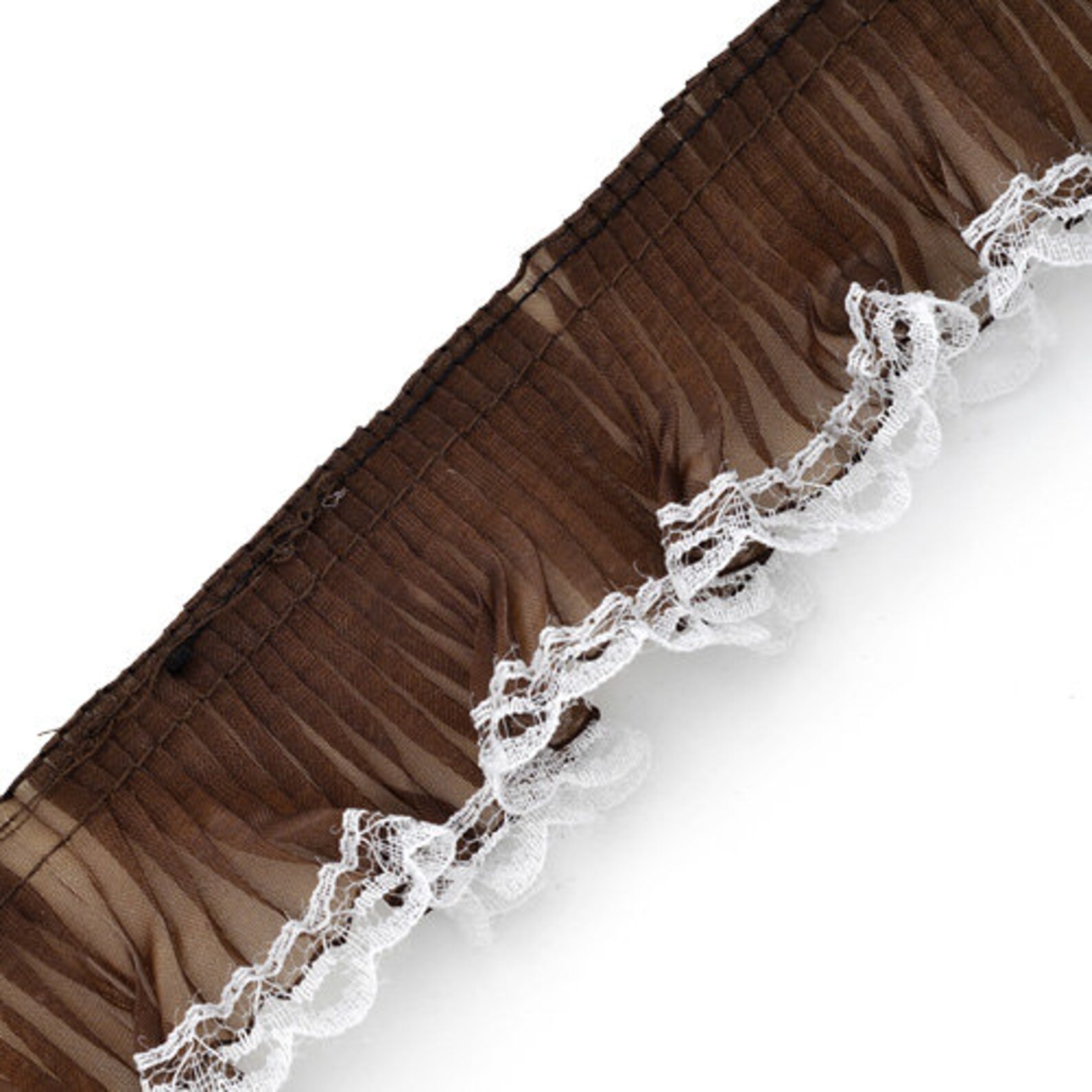 2 Pleated Ruffled Organza Trim With Lace Edge by - Etsy