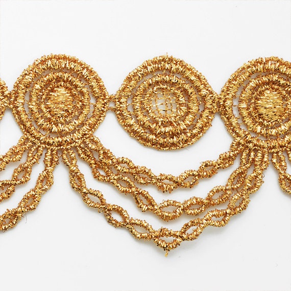 2 Inch Metallic Lace Trim for Bridal Costume or Jewelry - Etsy