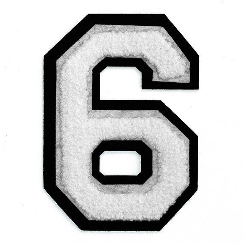 Chenille Embroidery Varsity Numbers Iron-on Patch by Pc - Etsy
