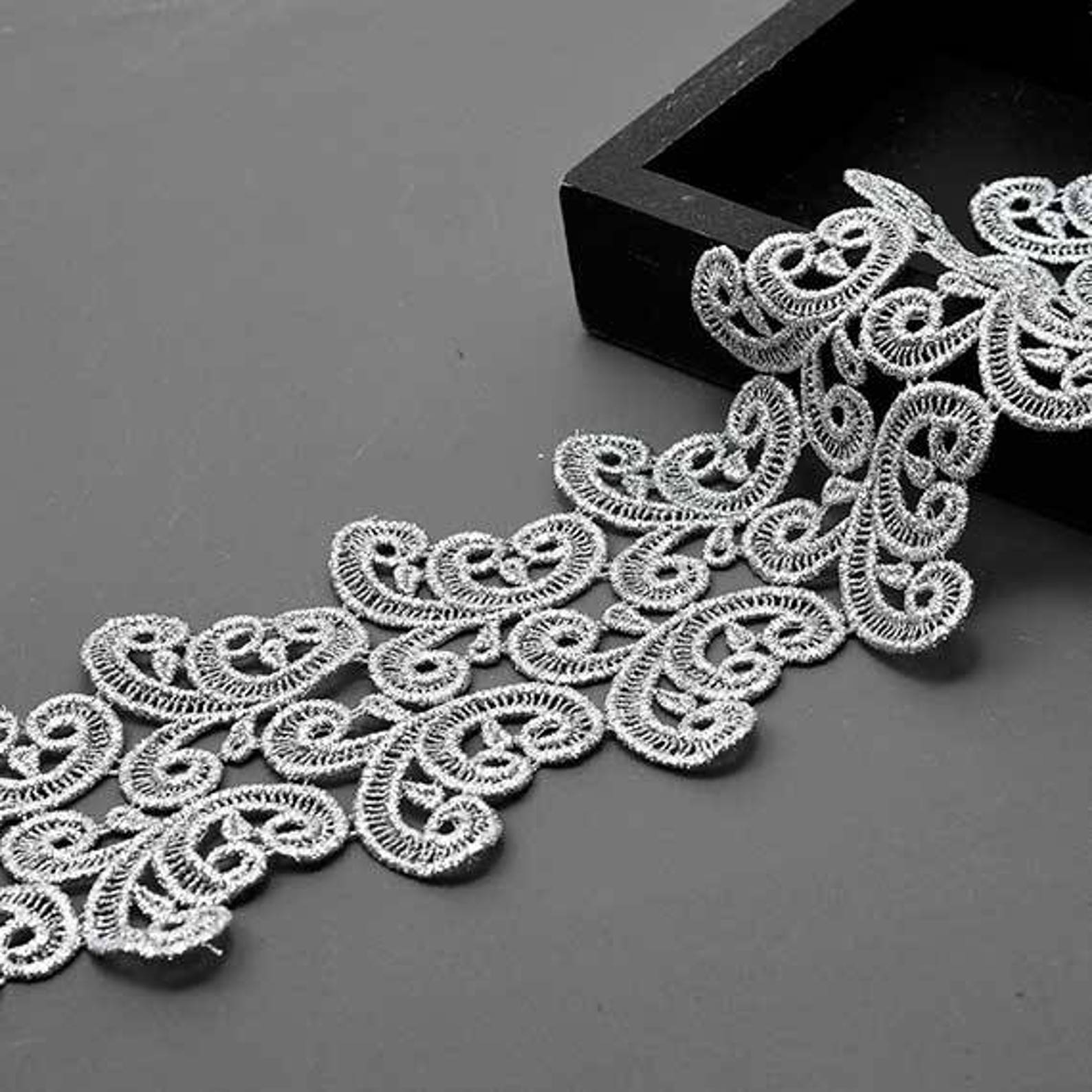 Metallic Lace Trim for Bridal Costume or Jewelry Crafts and - Etsy