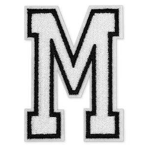 3 Embroidered Iron-on Letter Patches, Alphabet Appliques, Letter ...