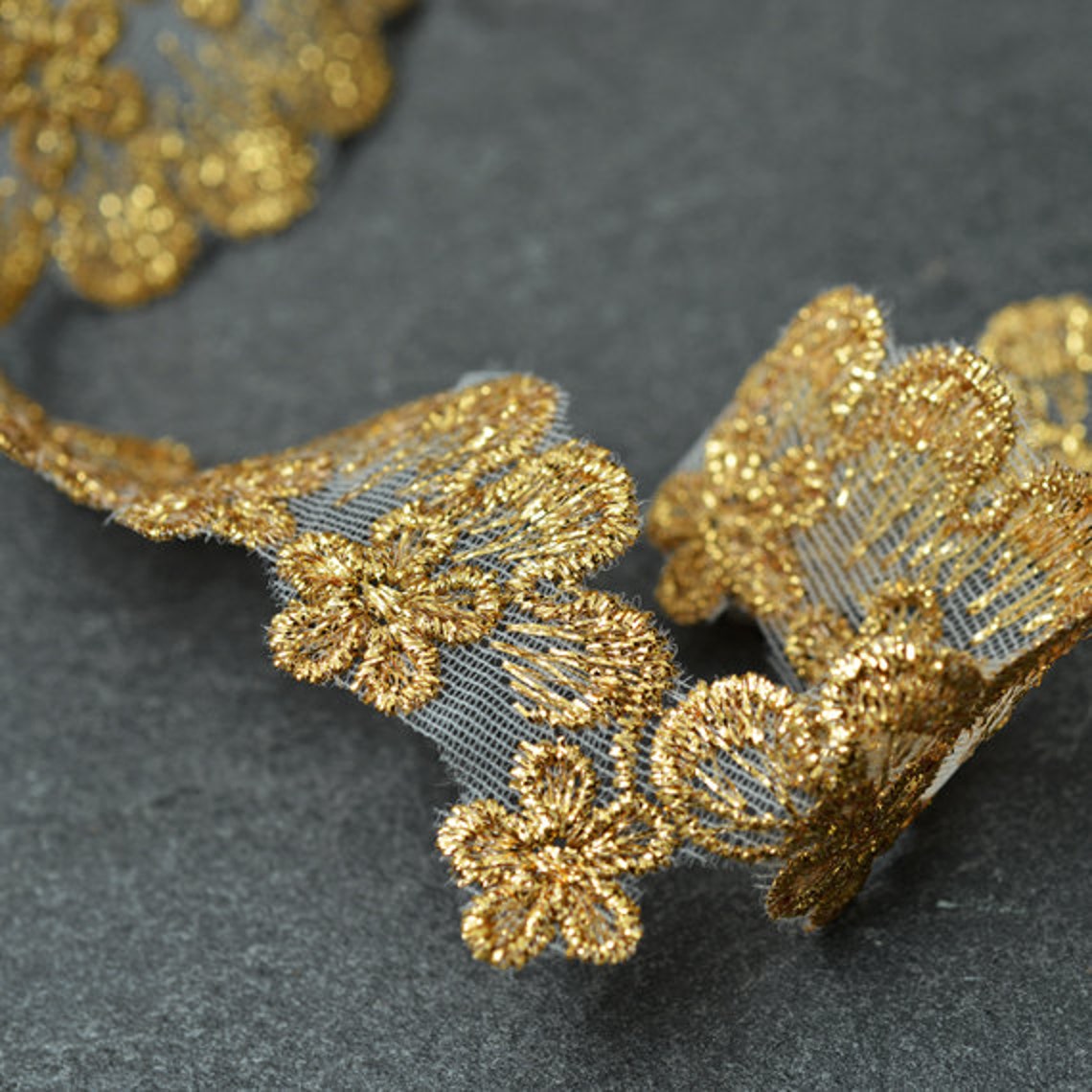 Metallic GOLD Lace Trim for Bridal Costume or Jewelry Crafts - Etsy