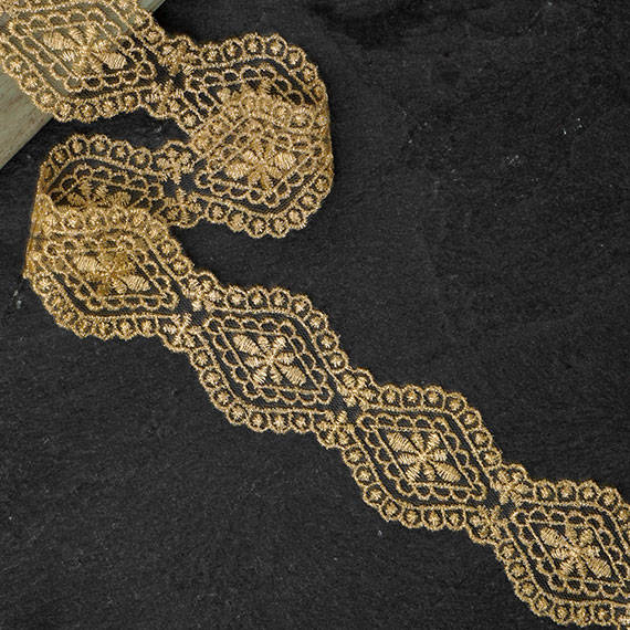 1-3/4 Metallic Gold Thread Lace Trim by 1 Yard | Etsy
