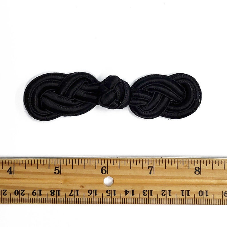 Vintage Fabric Frogs Closure Button by 2 Sets BLACK 4 - Etsy