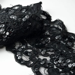 Sequin Embroidery Ribbon Lace Trim Bridal Lace 4-3/4 Inch by - Etsy