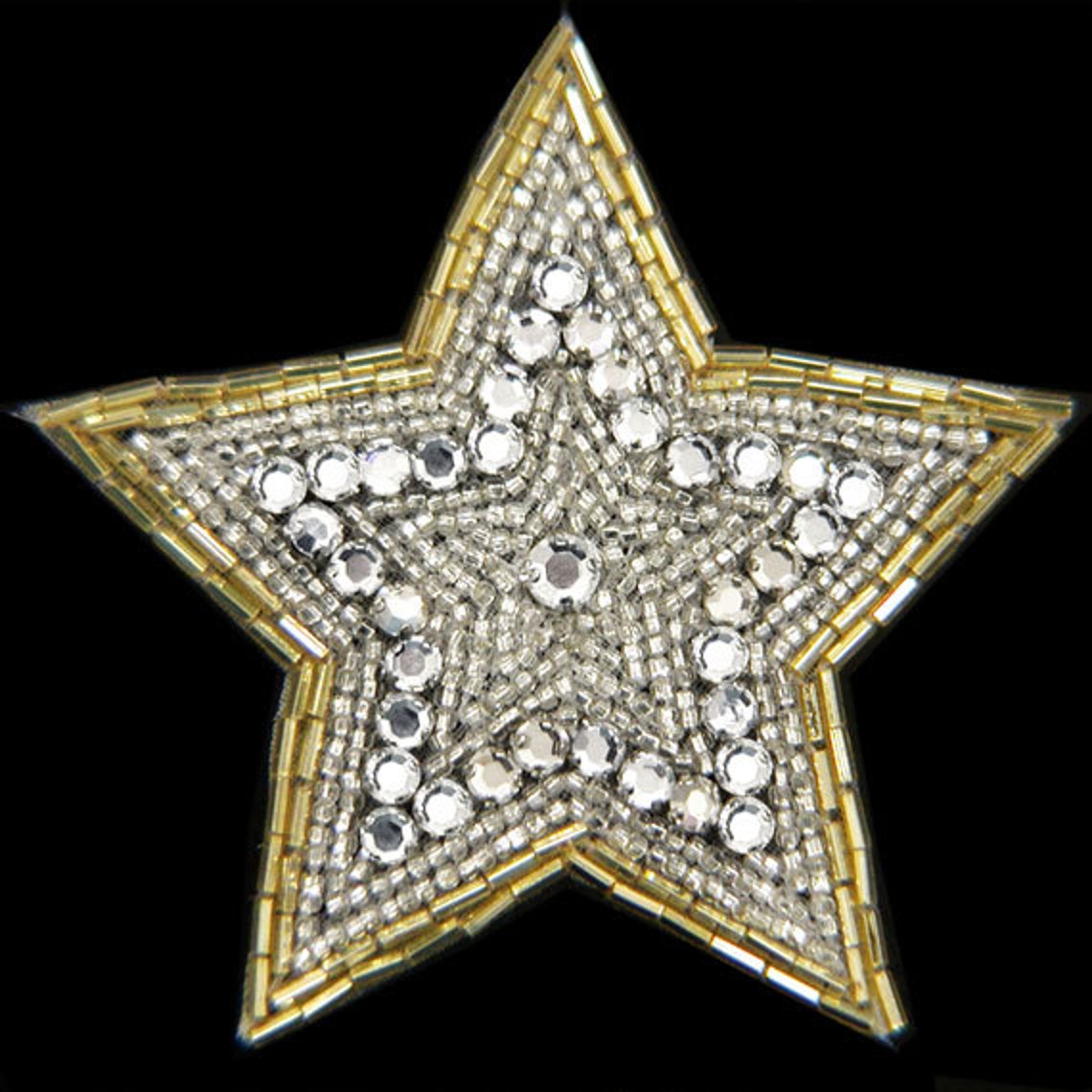 Star Rhinestone Beaded Applique Patch Bridal Applique 1 Pc | Etsy
