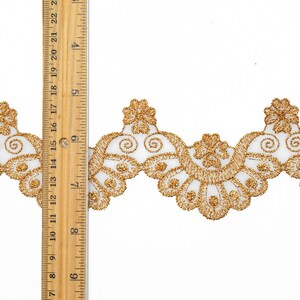 Metallic Mesh Lace Trim for Bridal, Costume or Jewelry, Crafts and ...