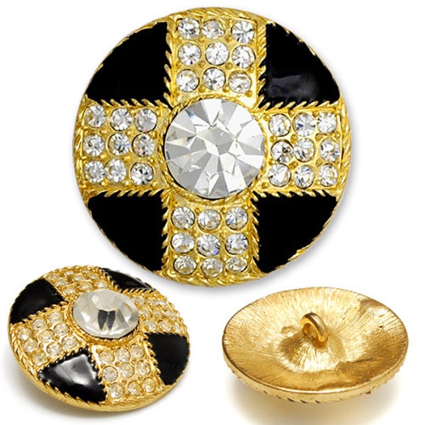 Rhinestone Button - Etsy