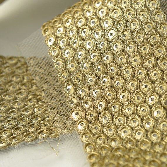 Sequin & Metallic Thread Lace Trim for Bridal Costume or - Etsy