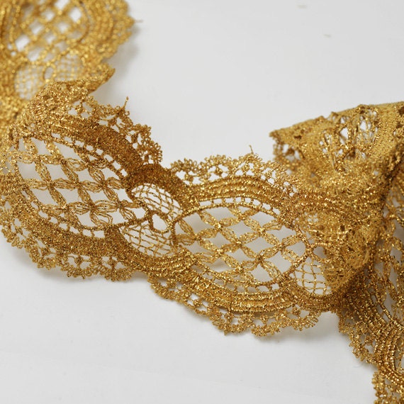Metallic Lace Trim for Bridal Costume or Jewelry Crafts and - Etsy