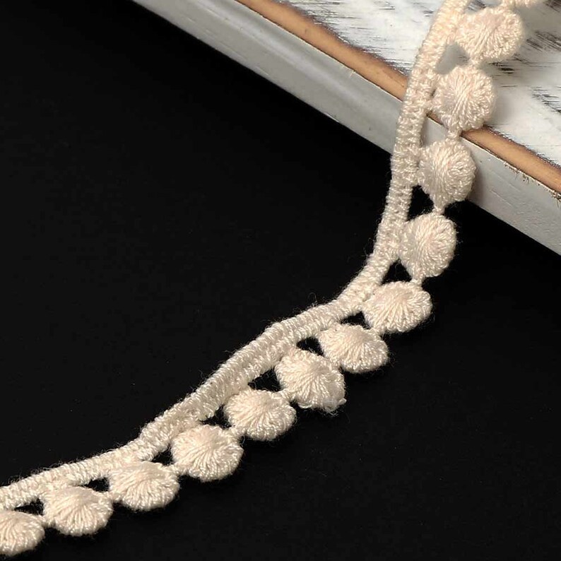 1/2 Flat Pom Pom Lace Trim by 4-yards TR-11250 | Etsy