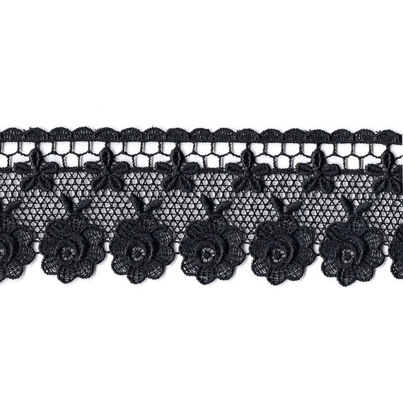 2-3/8 Inch Venise Lace Trim by 1 Yard Black Ivory BAT-6083 - Etsy