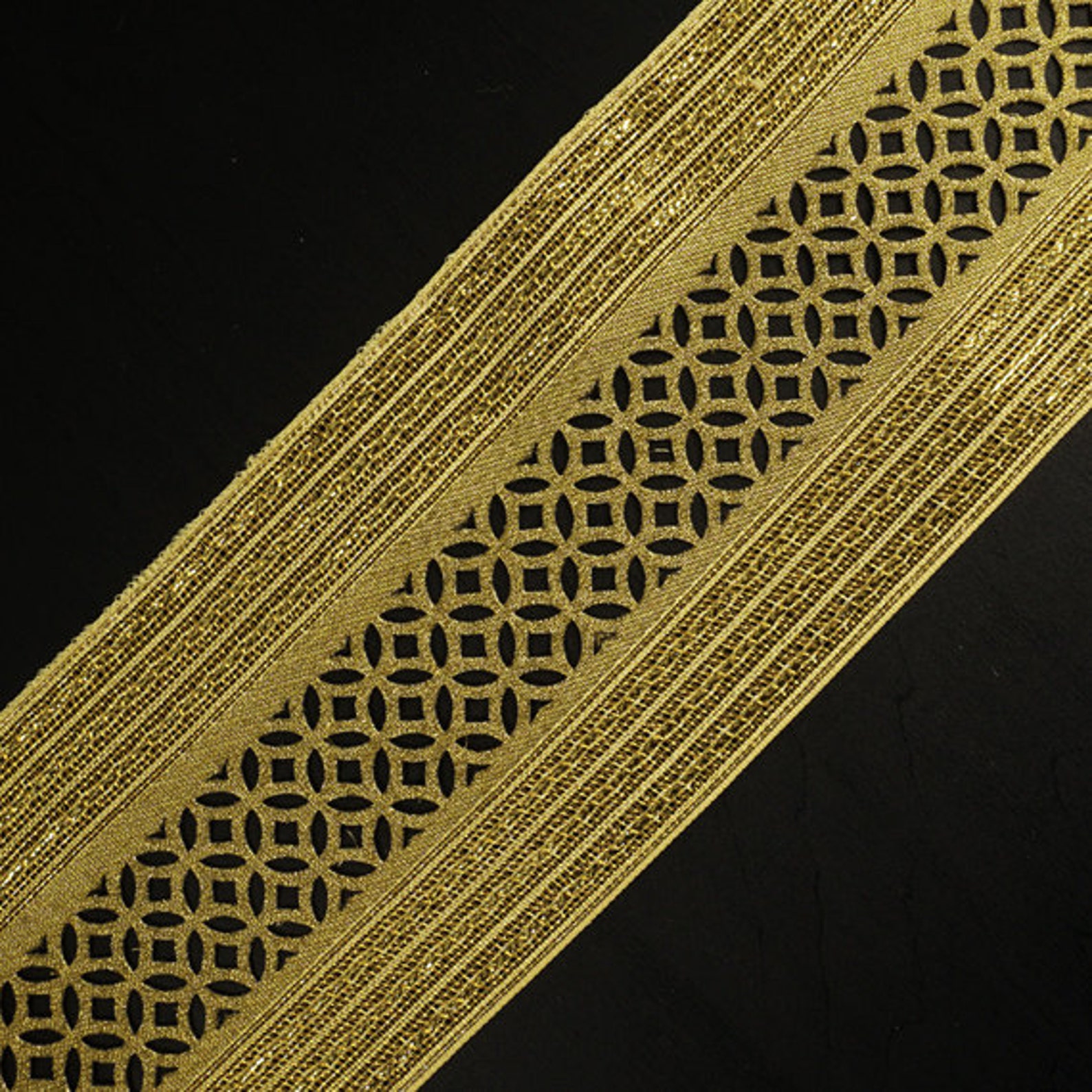 3-5/8 Metallic Ribbon Trim by Yard MAY-DN7288 - Etsy