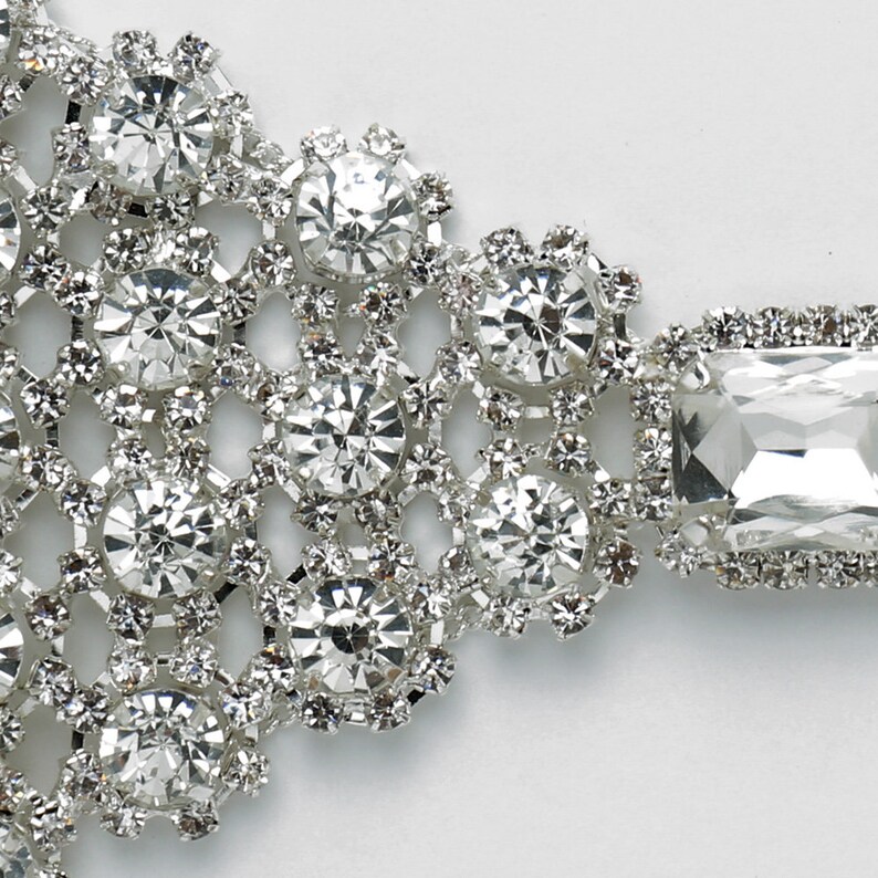 Diamond Shape Rhinestone Applique Patch Bridal Applique | Etsy