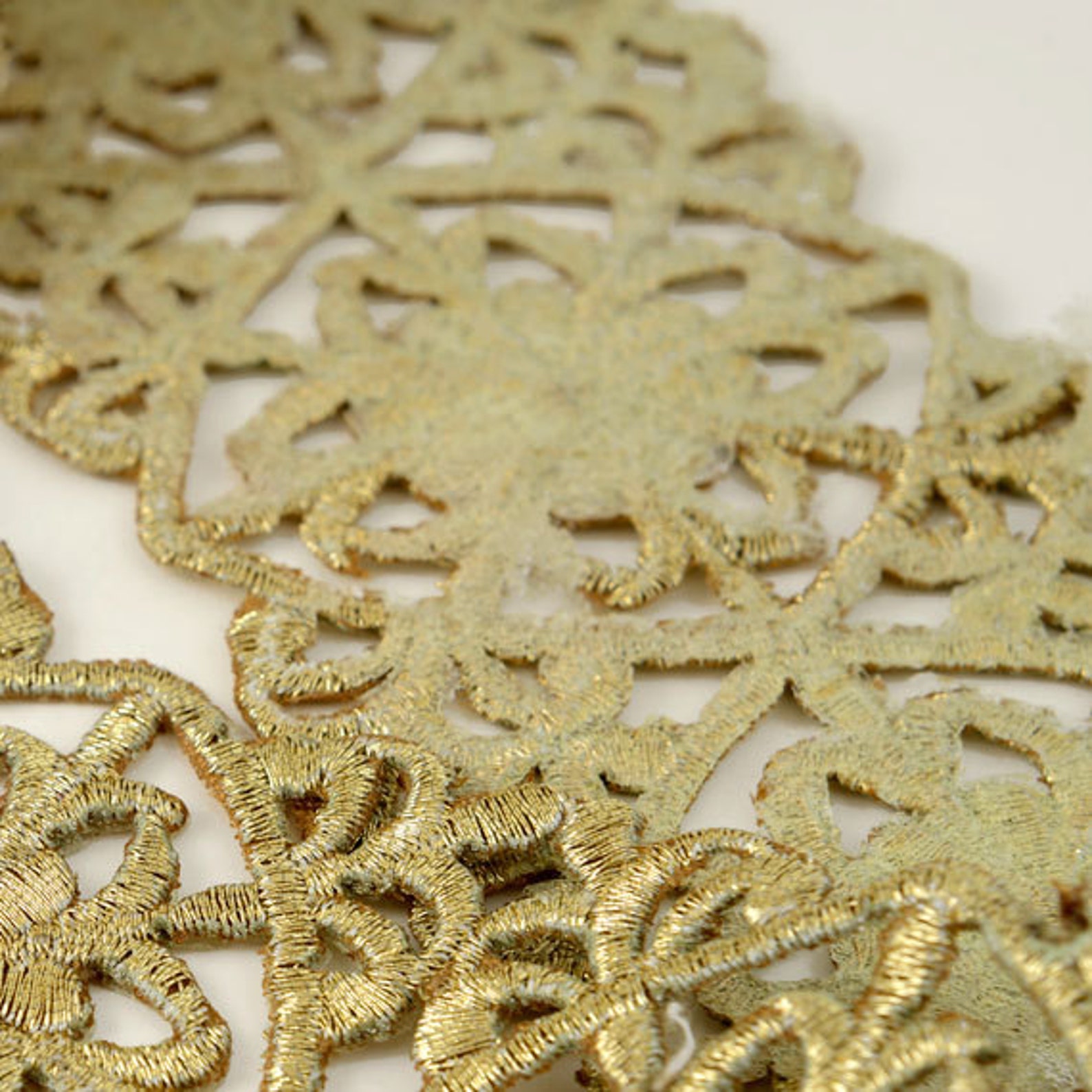 Iron on Metallic GOLD and SILVER Lace Trim for Bridal Costume - Etsy