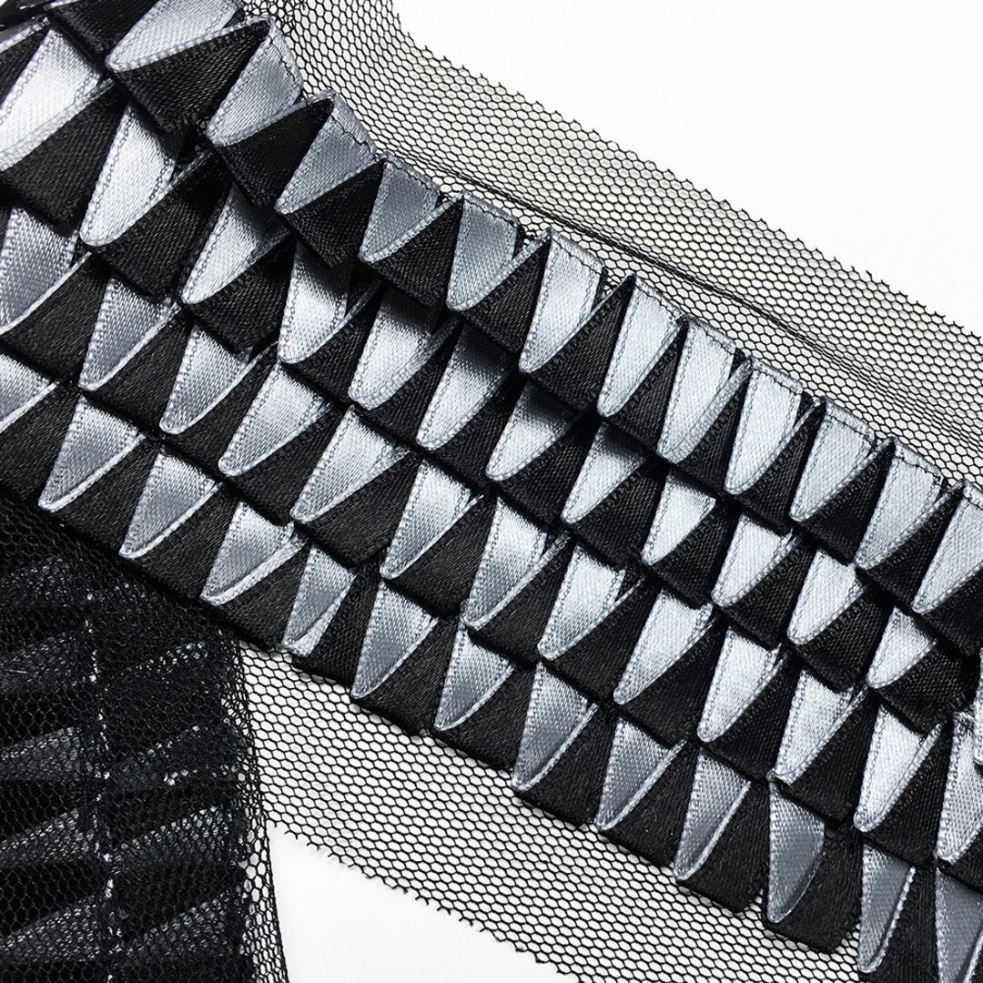 2-1/8 Pleated Satin Ribbon Trim by 2-yards, 2 Colors, TR-10243 - Etsy