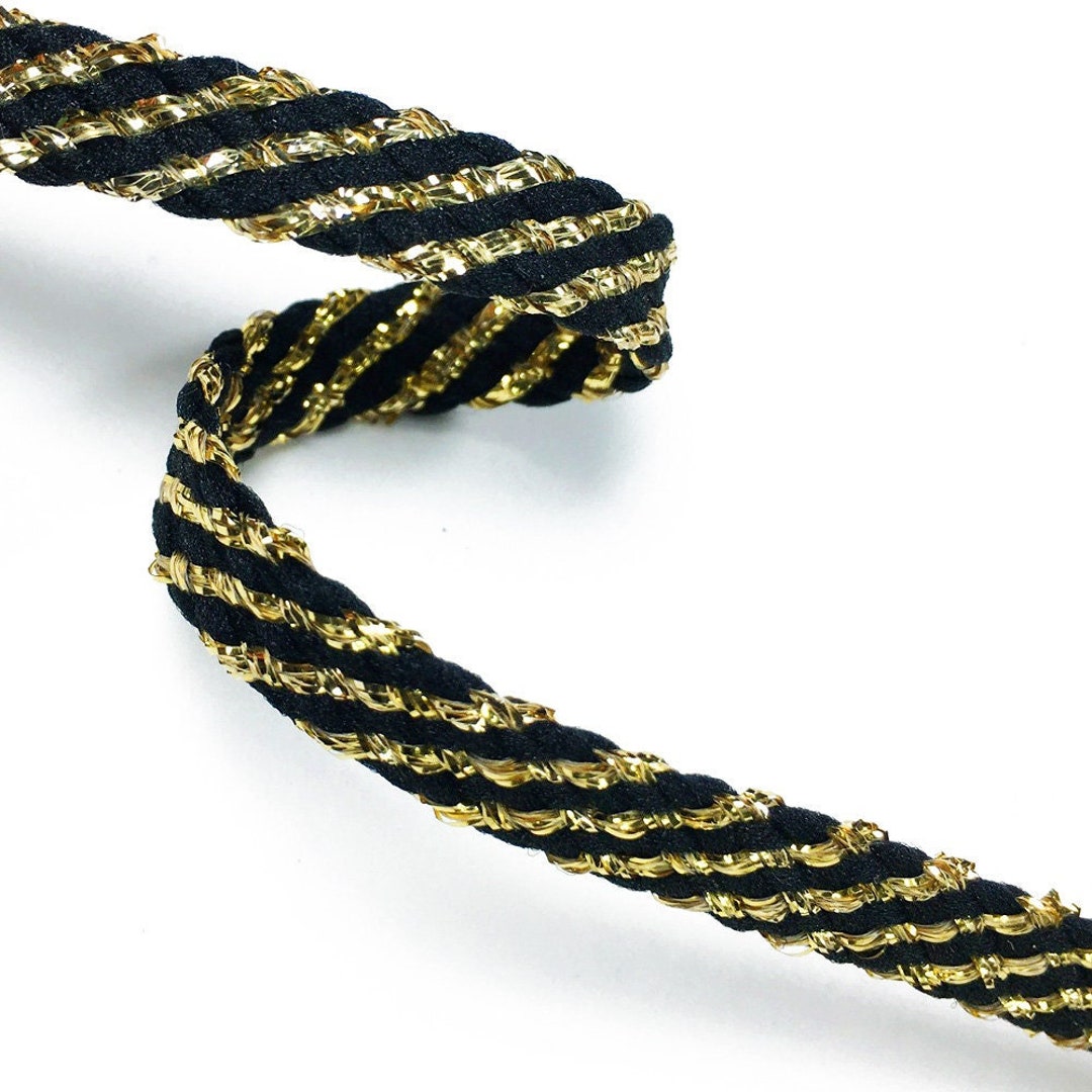 8mm Flat Metallic Tubular Tape Trim by 2-Yards, 2 colors, SP-3240 ...