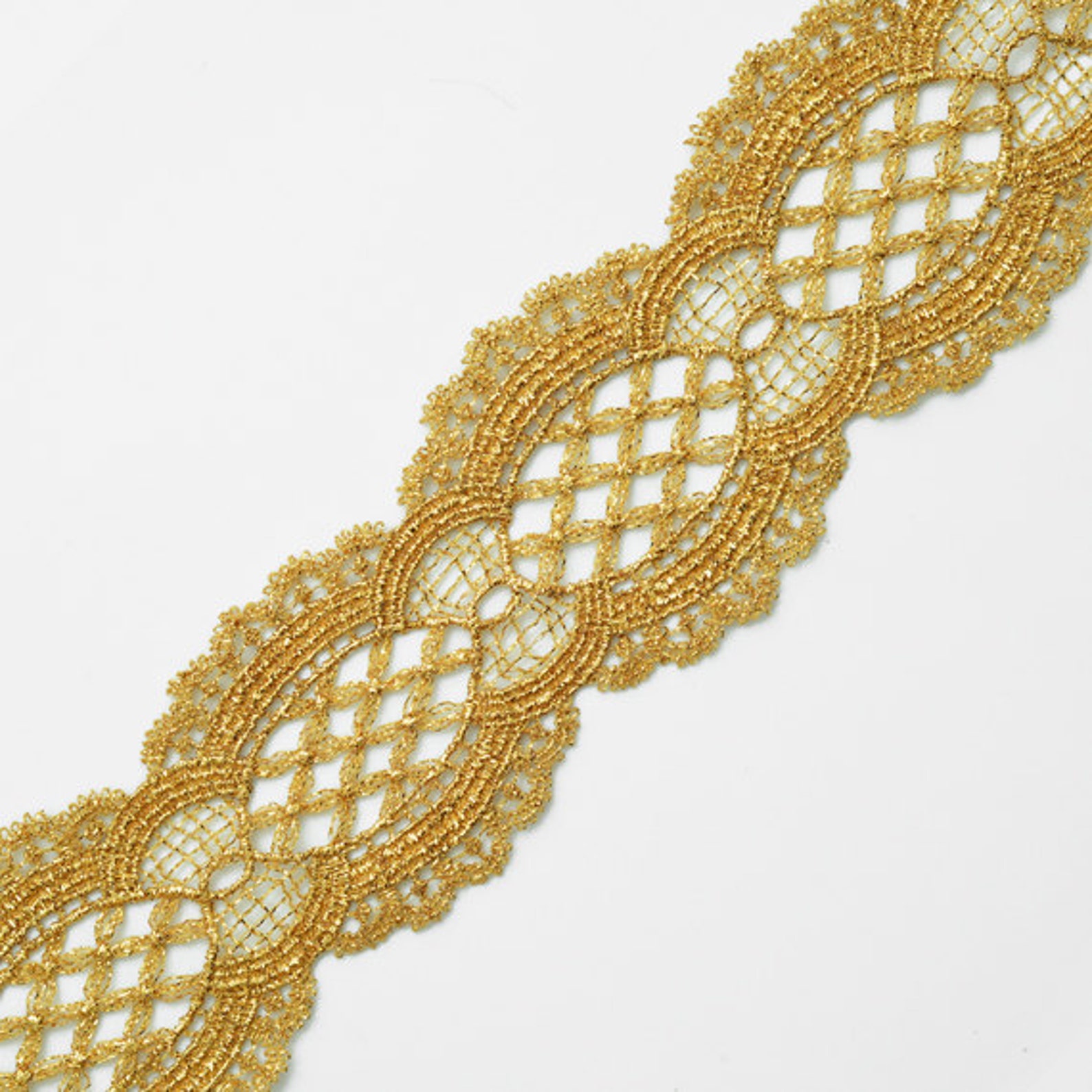 Metallic Lace Trim for Bridal Costume or Jewelry Crafts and | Etsy