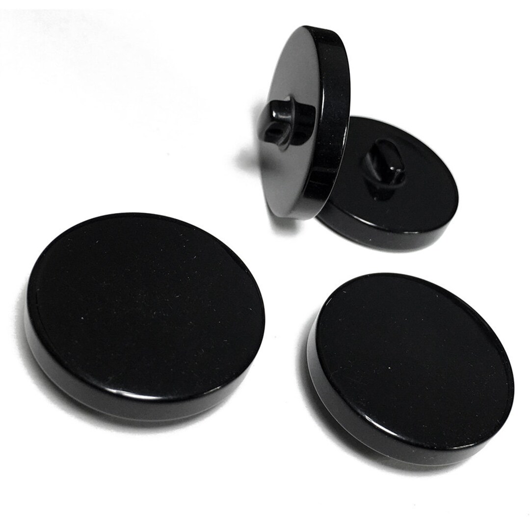 25mm Black Polyester Flat Shank Button by 3-pcs, SP-3270 - Etsy
