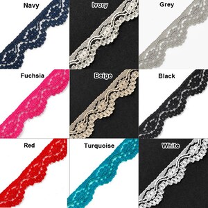 5-yards Raschel Lace Trim, 1/2 Inch, Turquoise, 13 Colors, STEP-4122 - Etsy