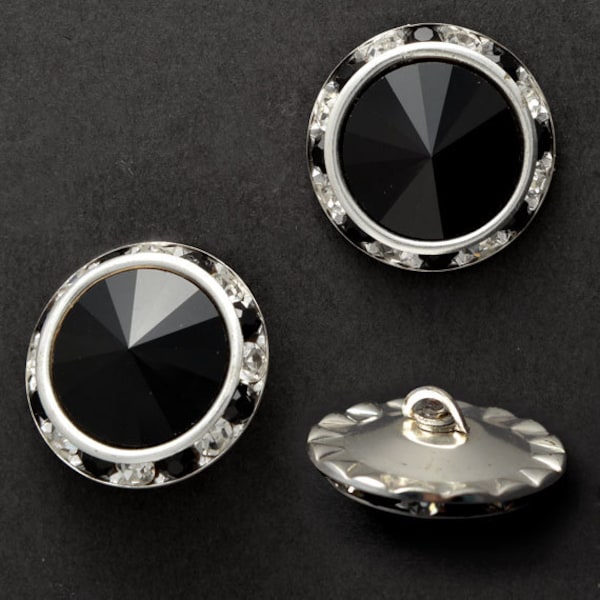 Rhinestone Button - Etsy