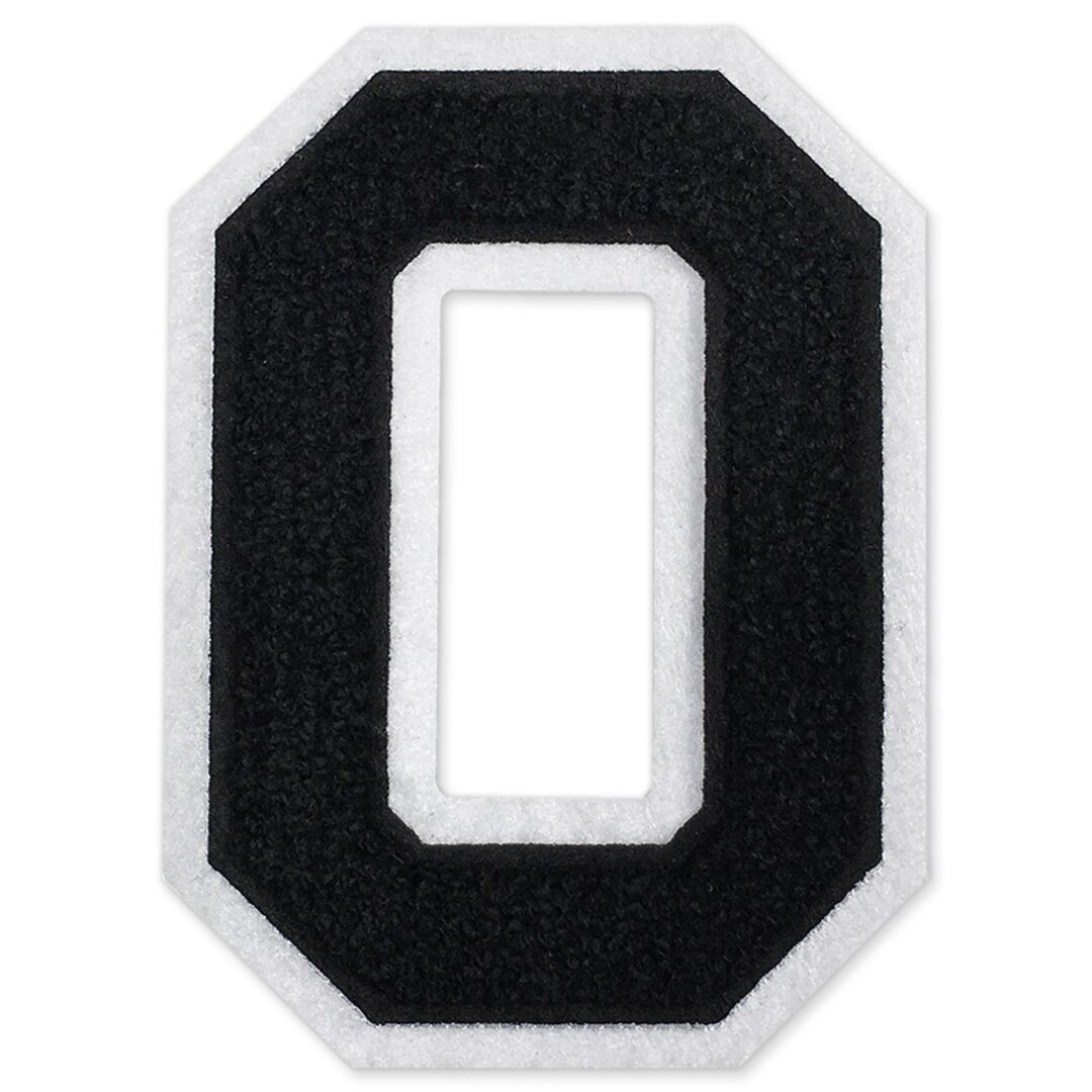 4-1/2 Chenille Embroidery Varsity Numbers, Iron-on Patch by Pc, Black ...