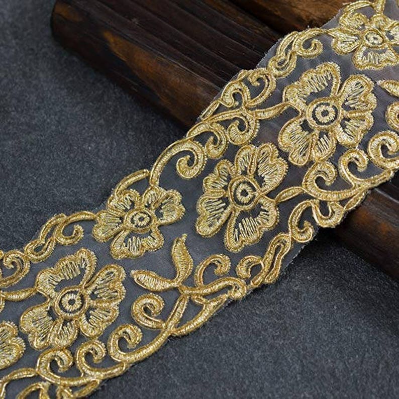 Metallic Gimp Embroidery Ribbon Lace Trim for Bridal Apparel - Etsy