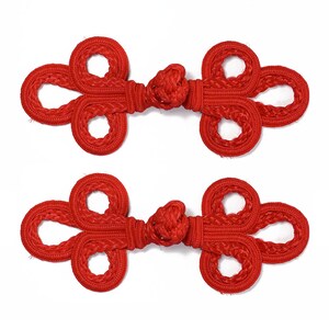 2 Sets Vintage Fabric Frogs Closure Button, 5-1/2w X 2-1/4h, Black, Red, White, TR-11317 - Etsy