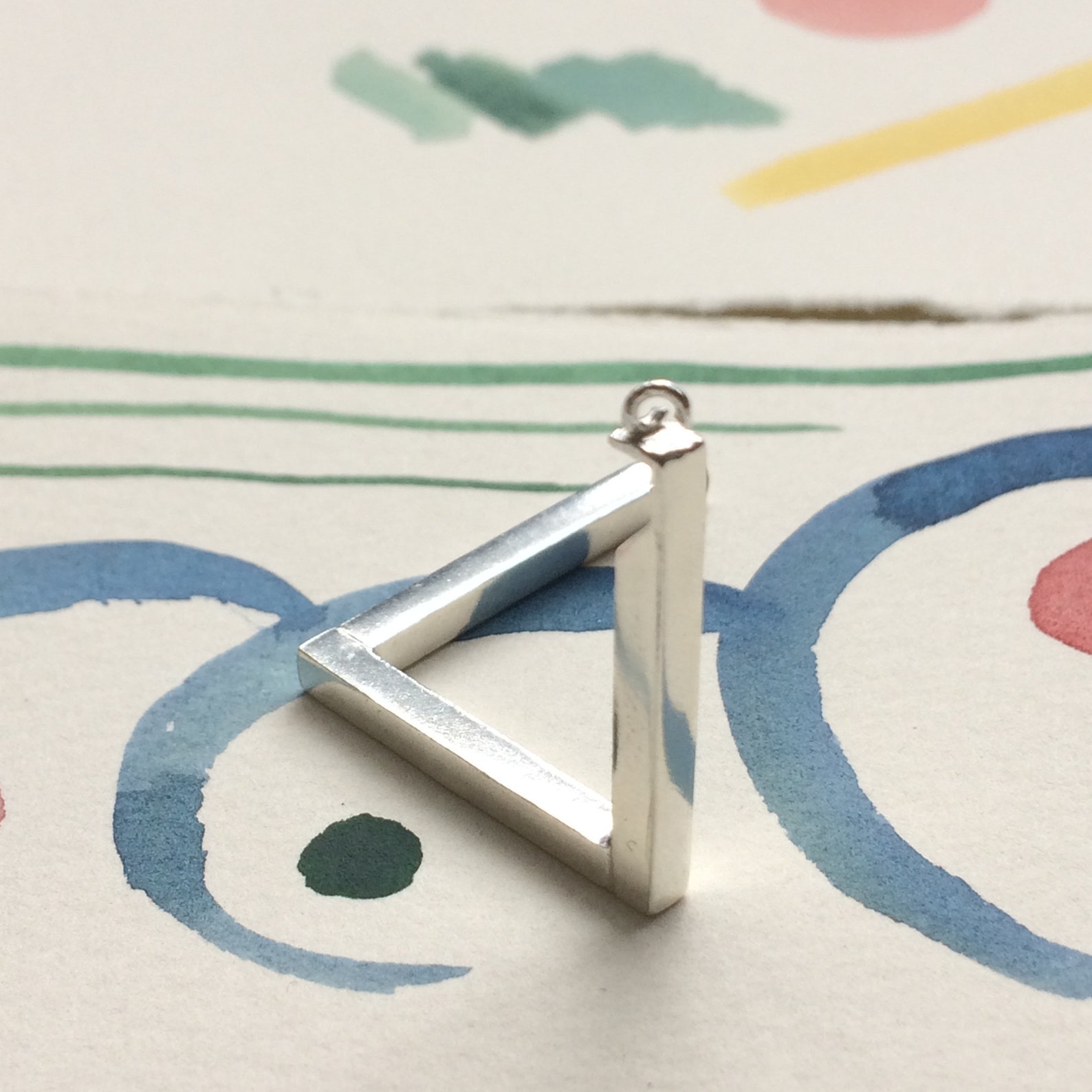 Optical Illusion 3D Impossible Triangle Necklace in Sterling - Etsy UK