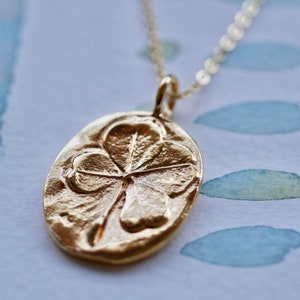 Personalised Gold Four Leaf Clover Coin Lucky Charm Necklace - Etsy