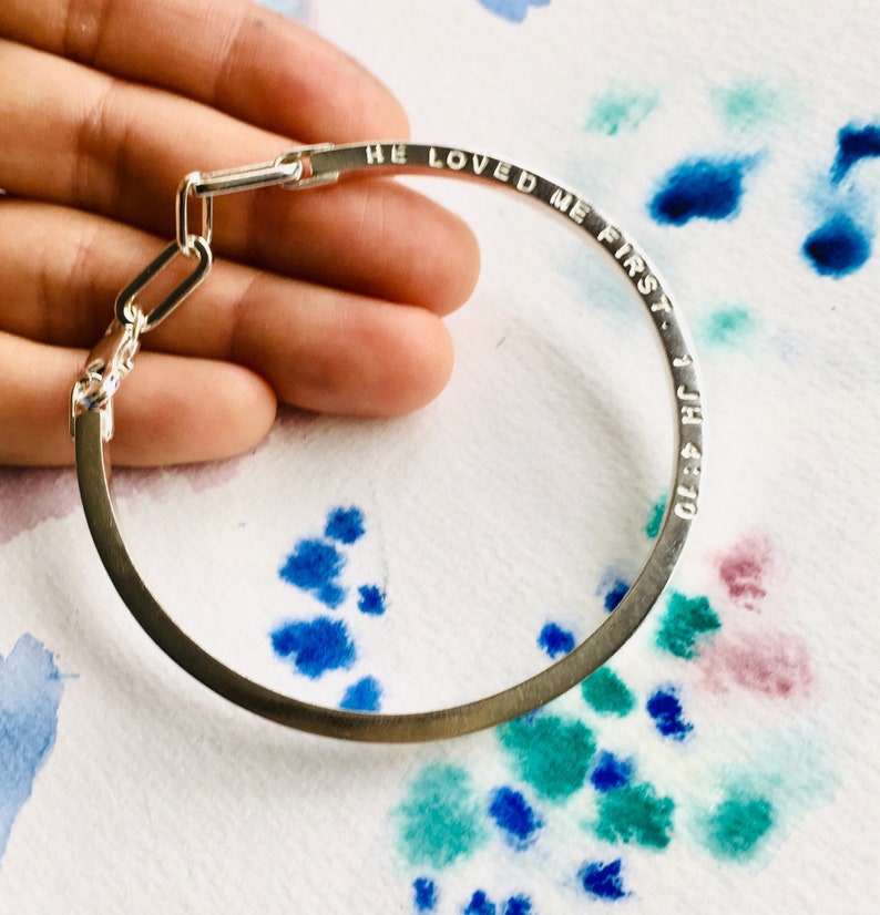 Personalised Silver Bangle Bracelet Unisex Square Wire Bangle | Etsy