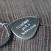 Personalised Guitar Pick Key Ring-sterling Silver, Bronze ...