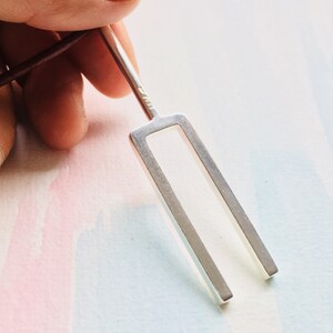 Sterling Silver Tuning Fork Necklace: Miniature Sound Healing Jewelry ...