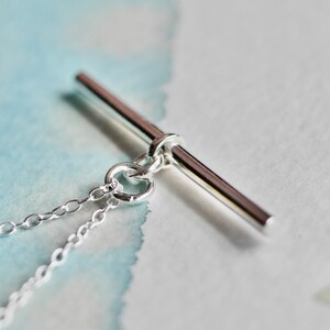 Sterling Silver T-bar Toggle Handmade Balance Necklace - Etsy