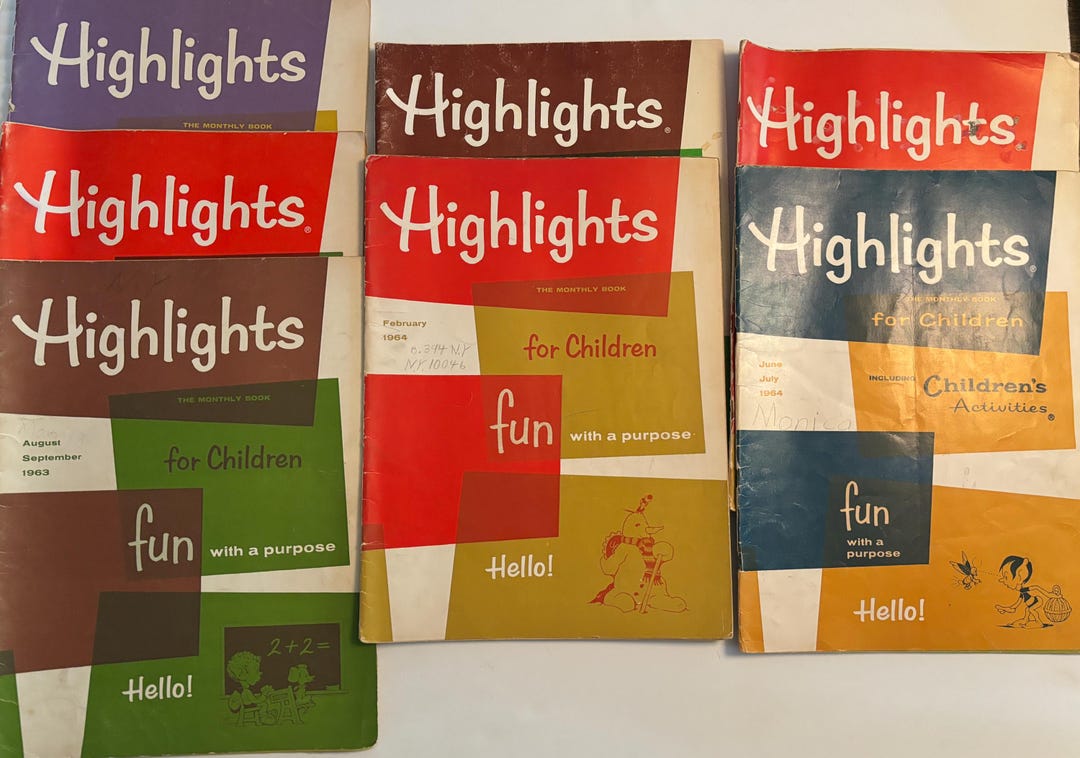 Set of 7 Vintage Highlights Monthly Magazines: 1960s/70s - Etsy
