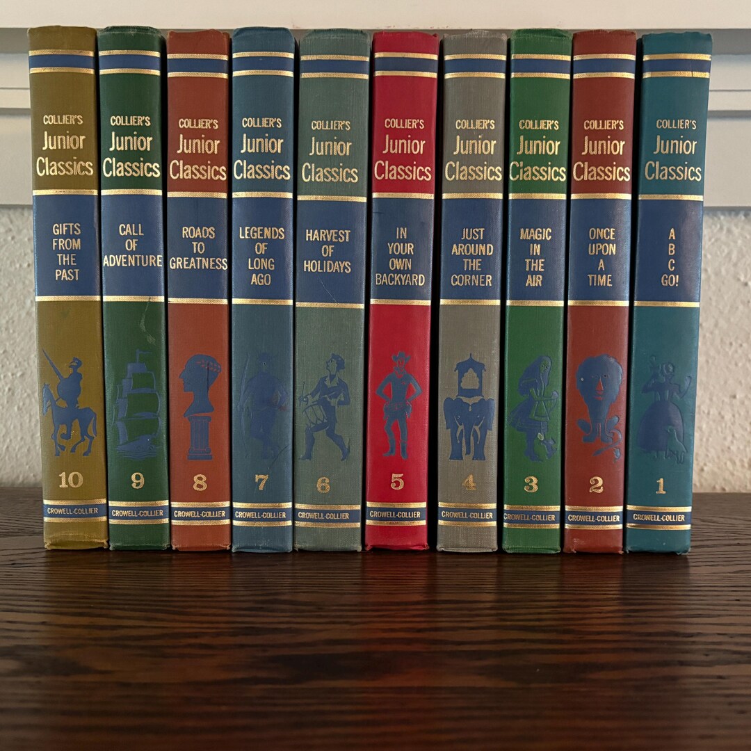 10 Volume Vintage Hardback Book Set: Collier Junior Classics, 1962 ...