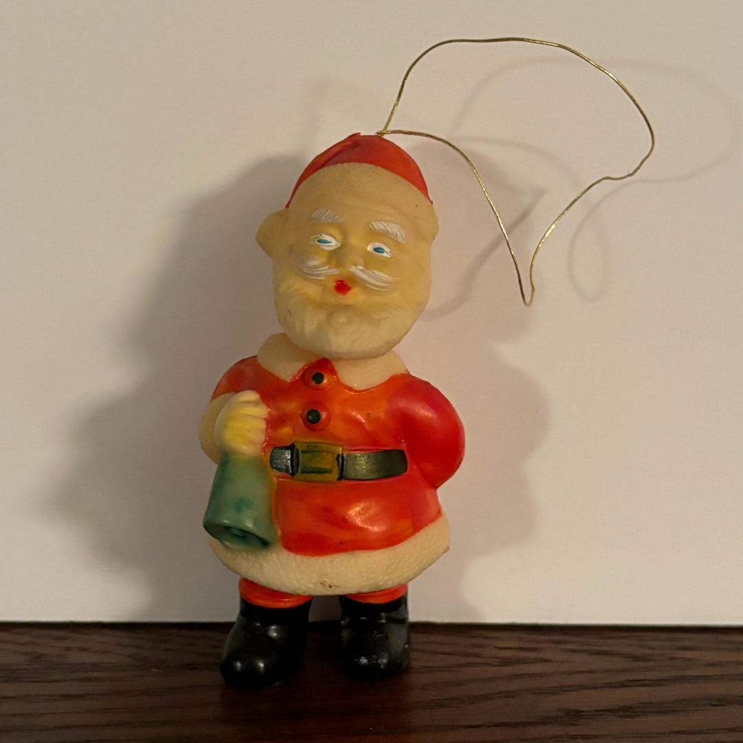 Vintage Rubber Santa Claus Toy/ornament - Squeaks! Made in Japan, 1960s ...