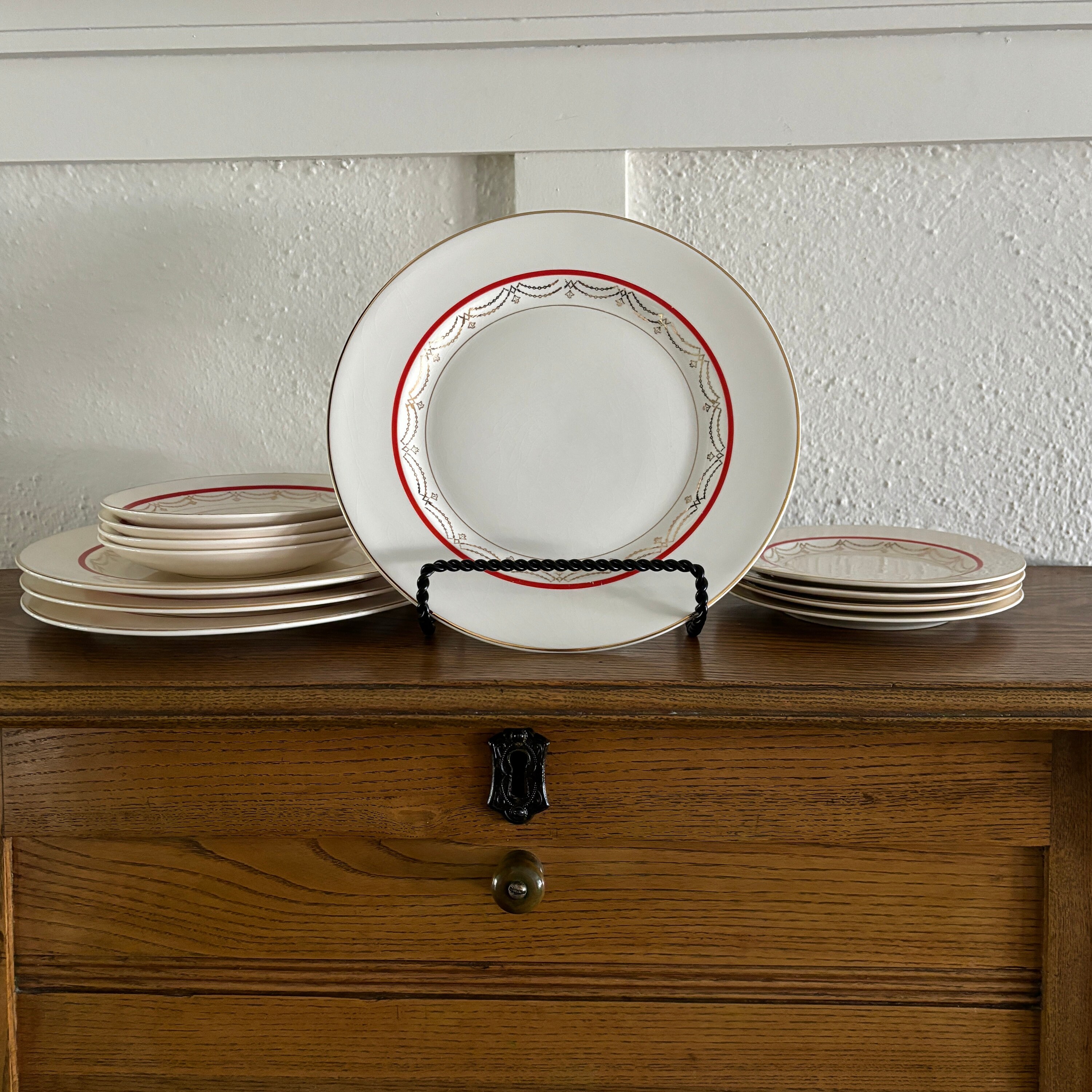 Antique 12 Piece Set of Imperial China "geisha" Dishes With 22K ...