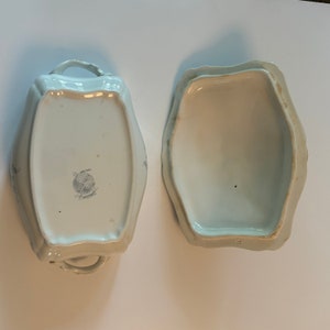 Antique Blue Transferware Covered Casserole With Lid. Marked "melton ...