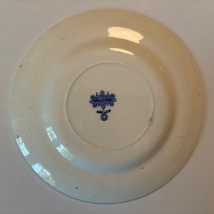 Vintage Blue Willow 7" Plate With Gold Rim. Marked Willow, Arklow ...