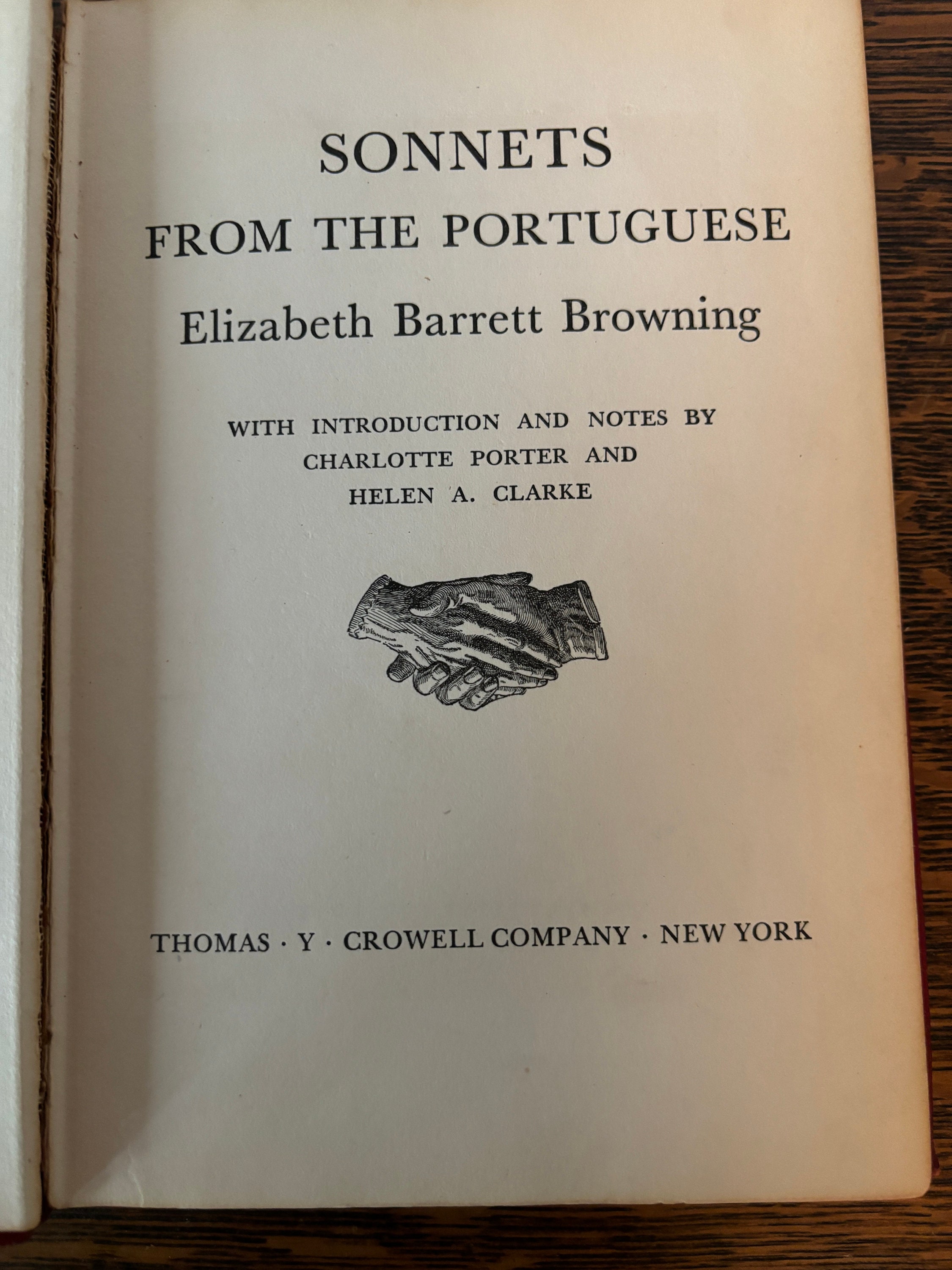 Antique Hardback Book: Sonnets of the Portuguese by Elizabeth Barrett ...