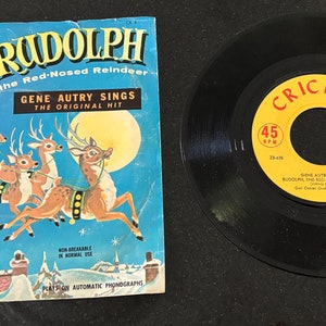 Vintage Rudolph the Red-nosed Reindeer Record, 45 RPM With Original ...