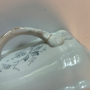 Antique Blue Transferware Covered Casserole With Lid. Marked "melton ...