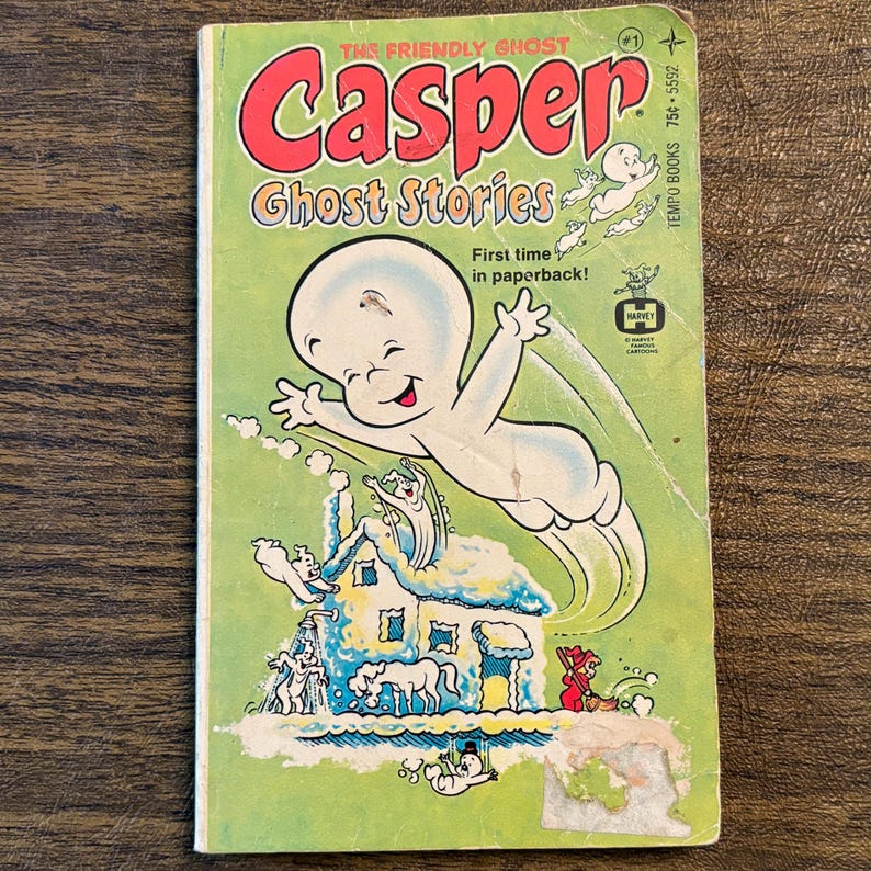 Vintage 1970s Paperback Harvey Famous Cartoons: Casper the Friendly ...